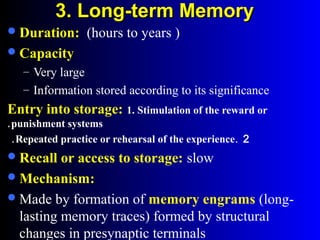 Physiology of memory and learning | PPT