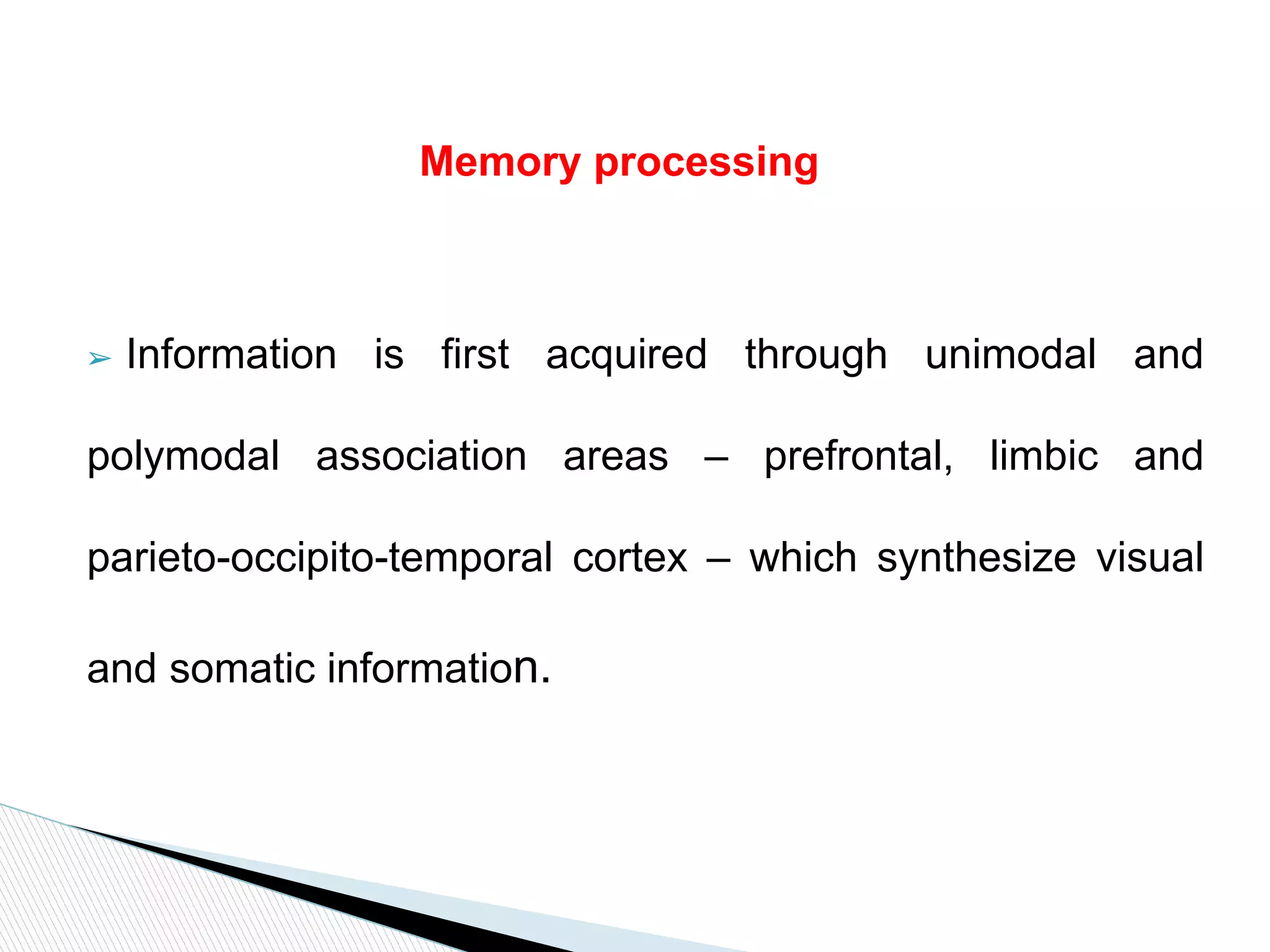 Physiology of memory & learning. | PPTX