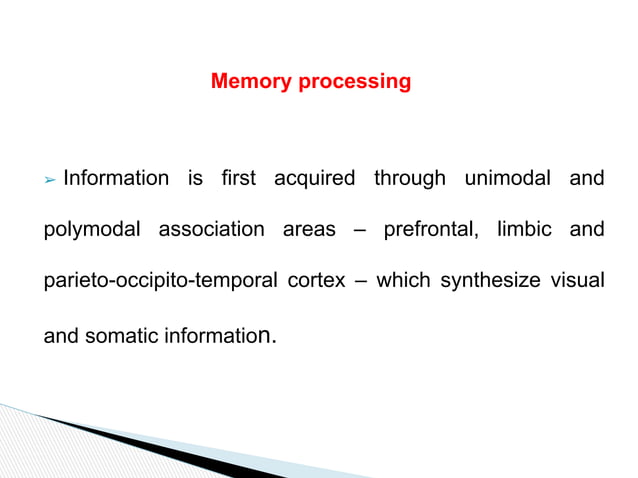 Physiology of memory & learning. | PPTX
