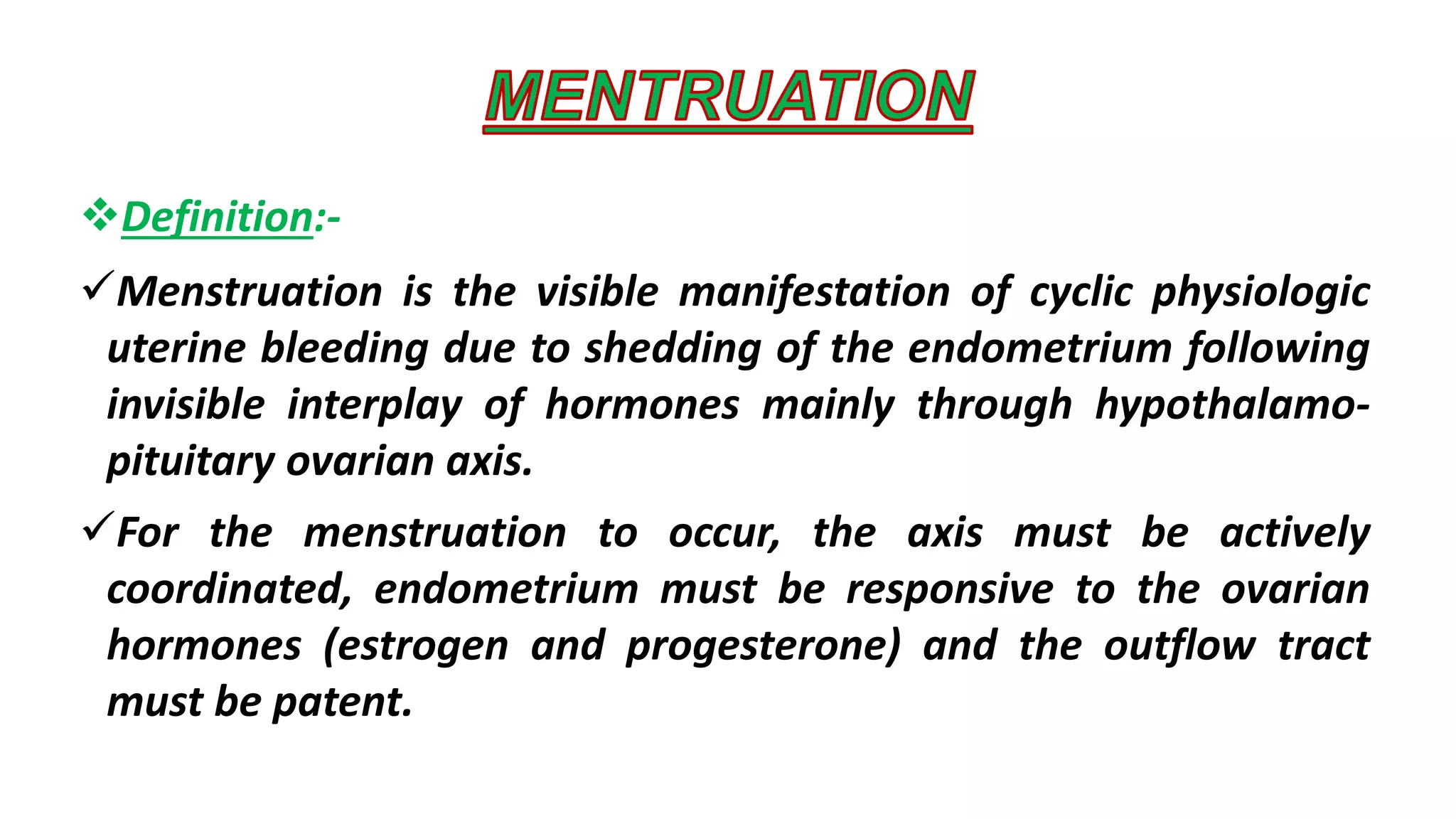 Physiology of menstrual cycle | PPTX