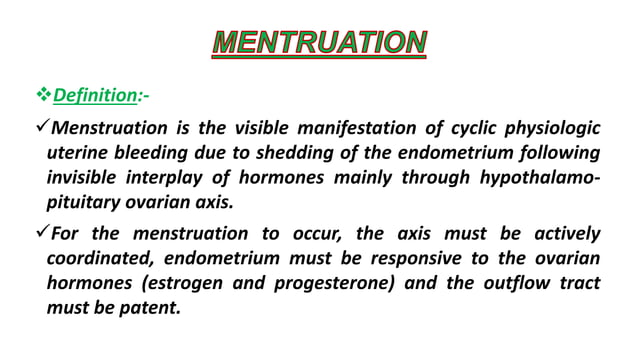 Physiology of menstrual cycle | PPTX | Menopause | Endocrine and ...