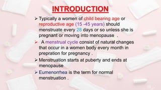 Physiology of menstrual cycle | PPTX