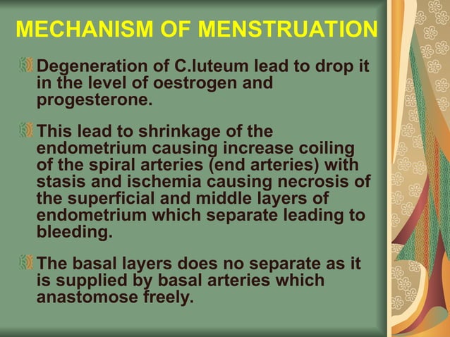 PHYSIOLOGY OF MENSTRUAL CYCLE FOR NURSING STUDENT | PPT