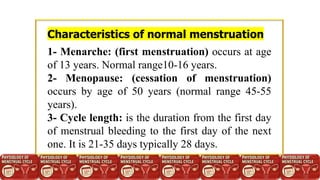 Physiology and abnormalities of menstruation for women | PDF