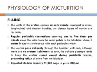 Physiology of Micturation , bladder sensation | PPT