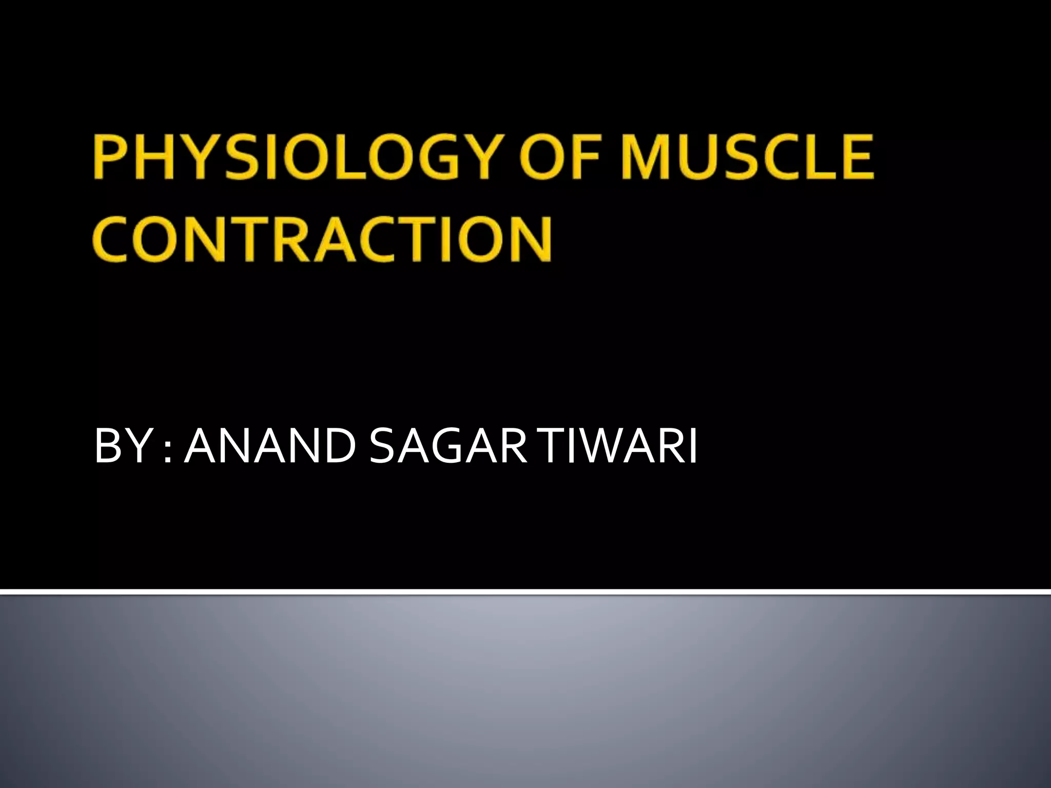 PHYSIOLOGY OF MUSCLE CONTRACTION | PPTX