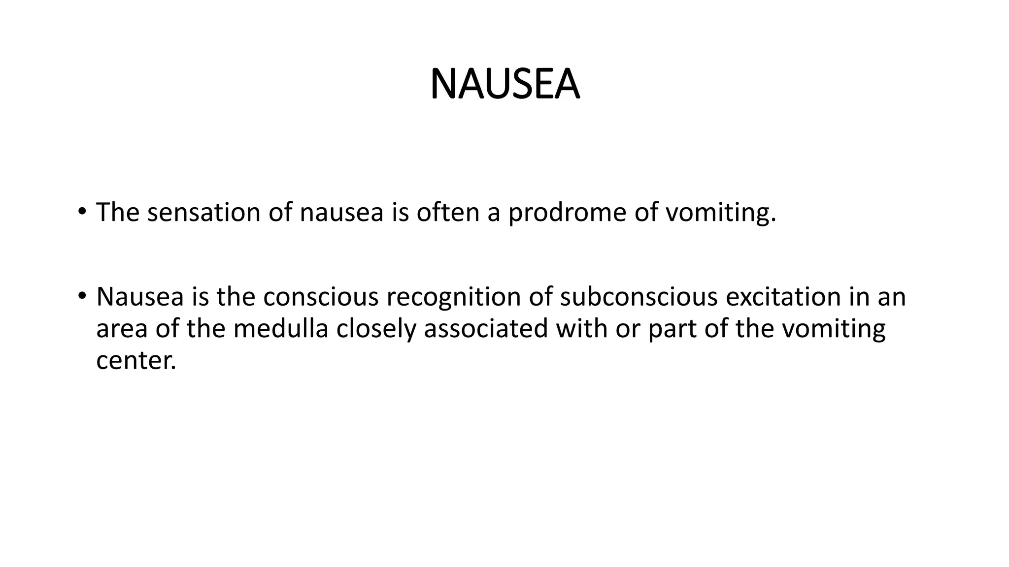 Physiology of nausea and vomiting , vomiting in | PPTX