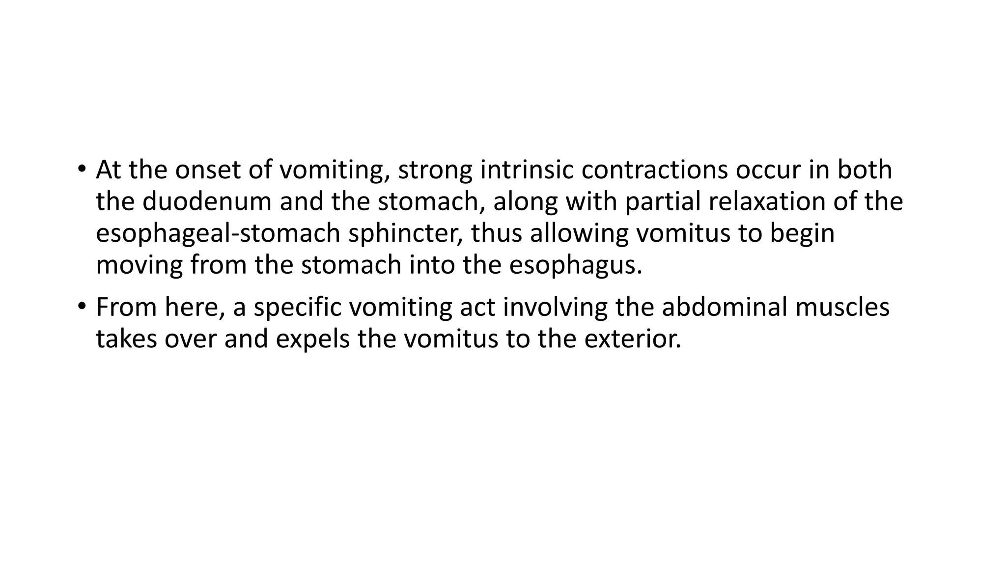 Physiology of nausea and vomiting , vomiting in | PPTX