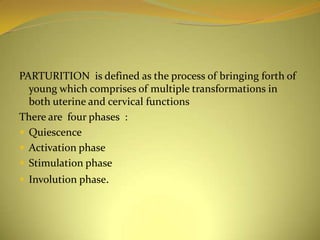 Physiology of normal labour | PPTX