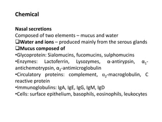 Physiology of nose | PPTX