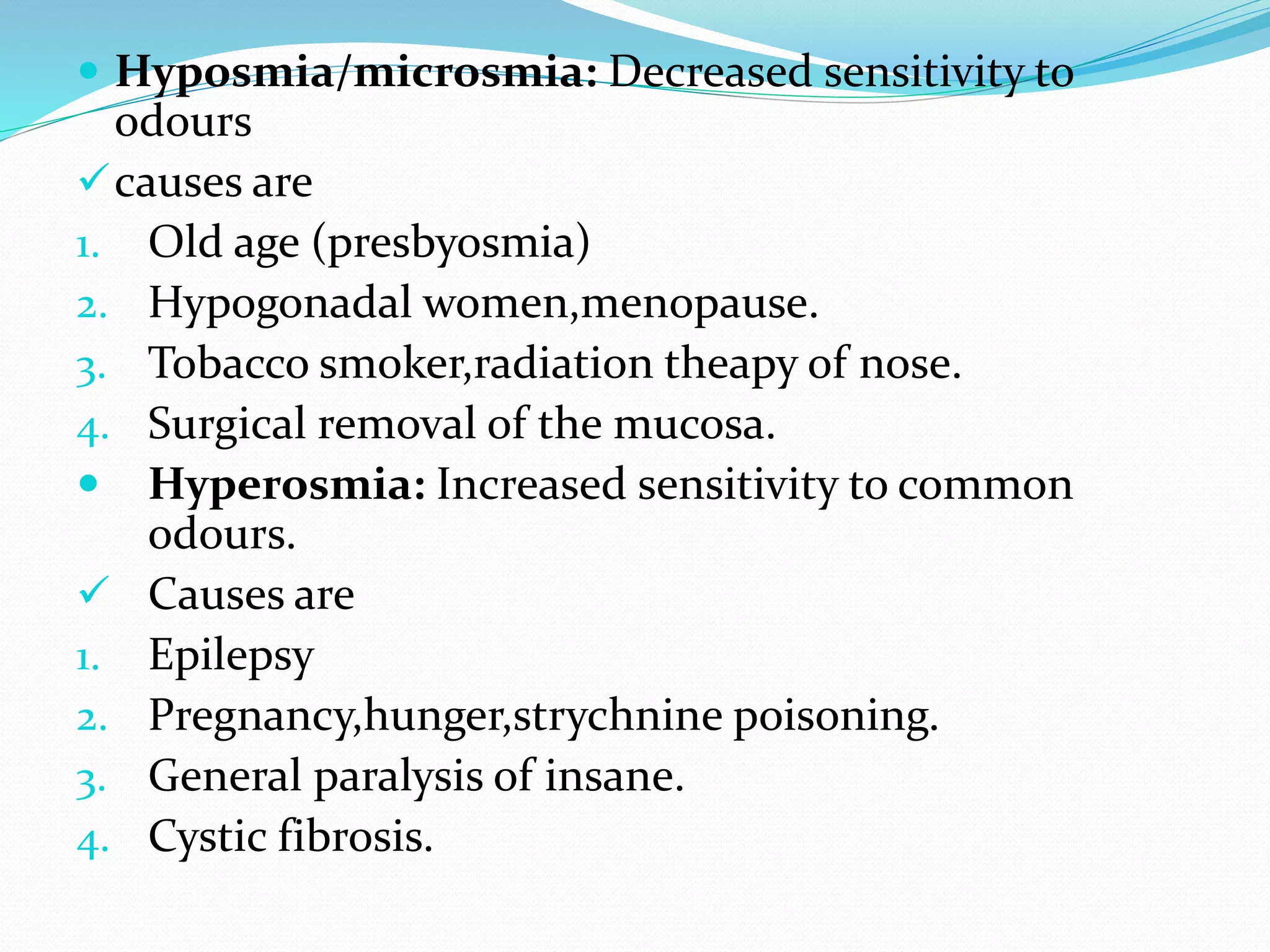 Physiology of nose,smell and its pathway | PPTX