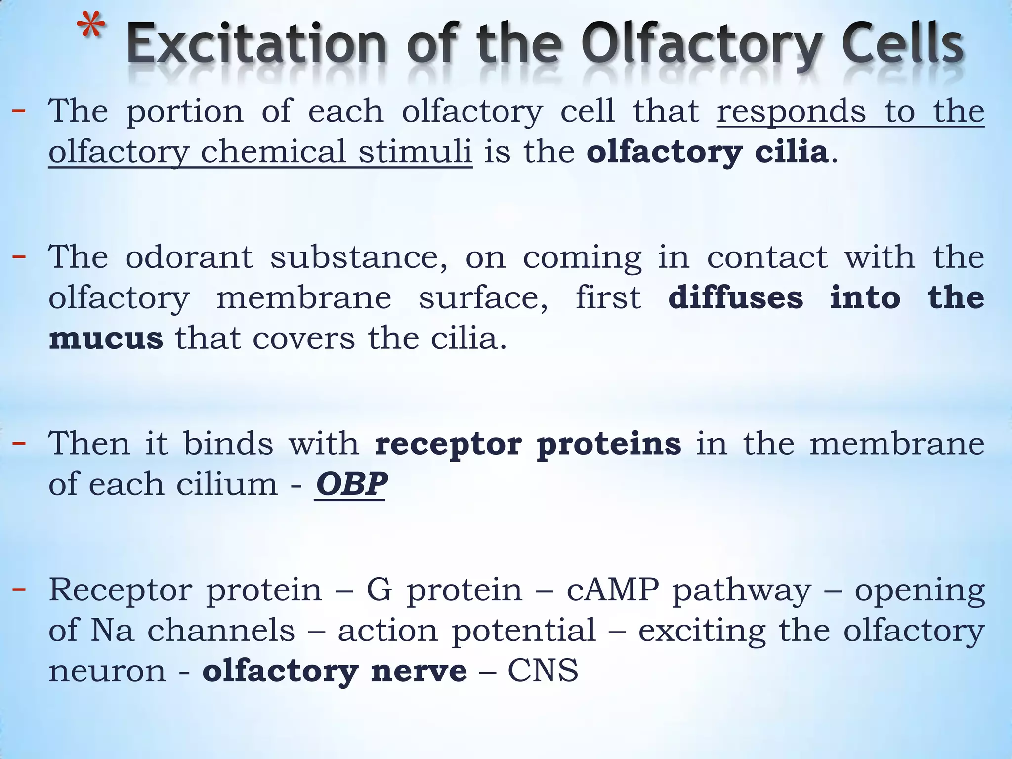 Physiology of olfaction | PPTX