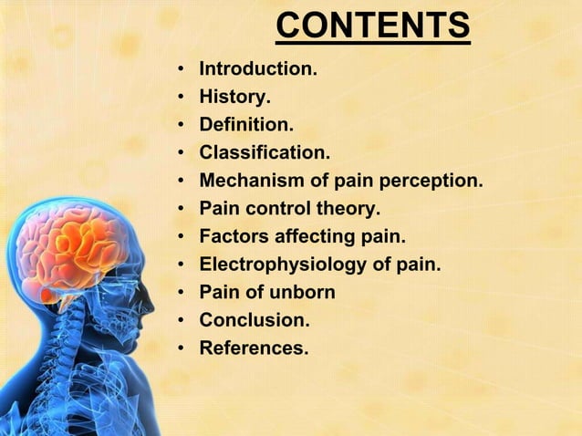 Physiology of pain2003 | PPT | Brain and Nervous System Disorders ...