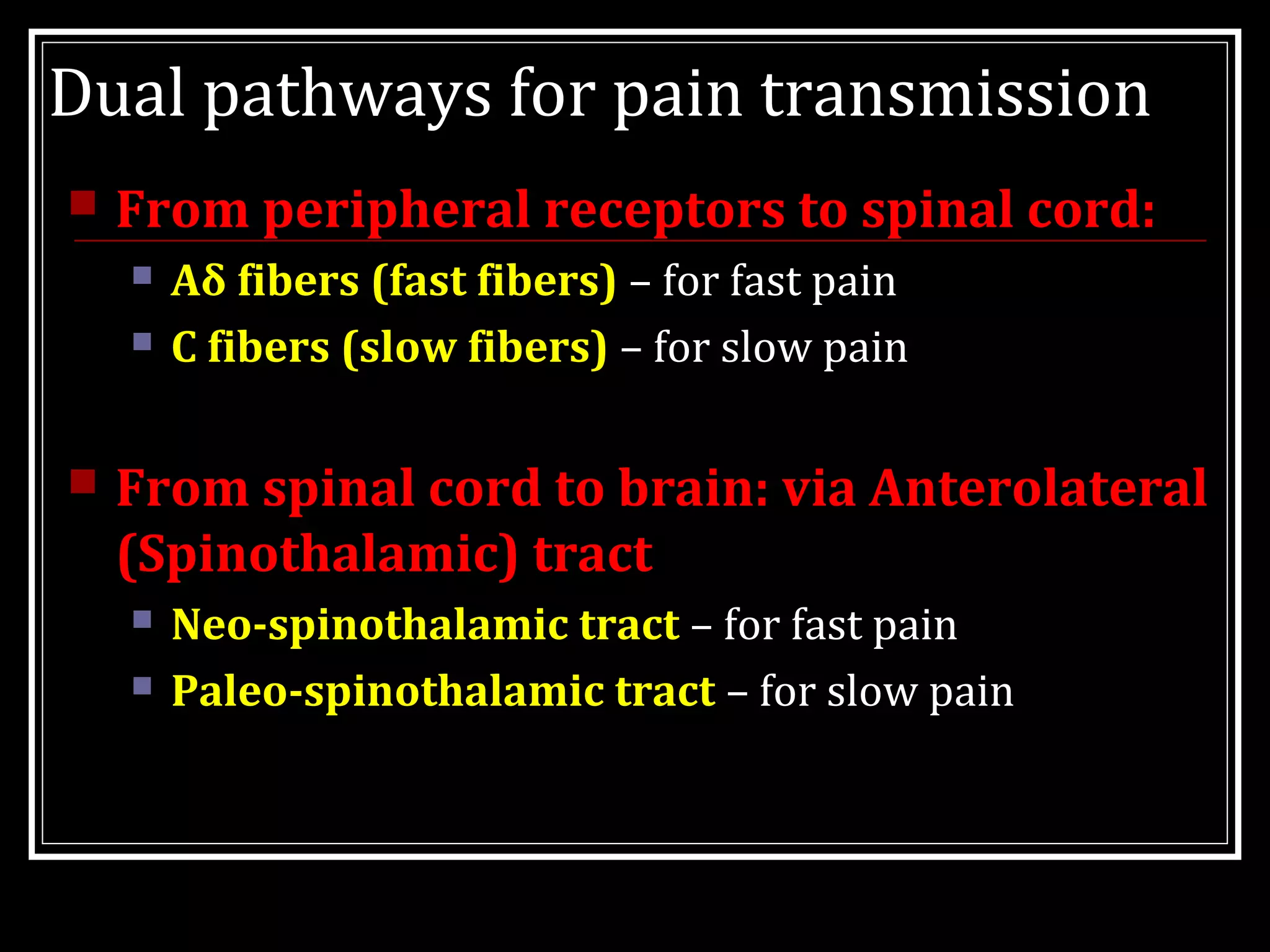 Physiology of pain pathway | PPT