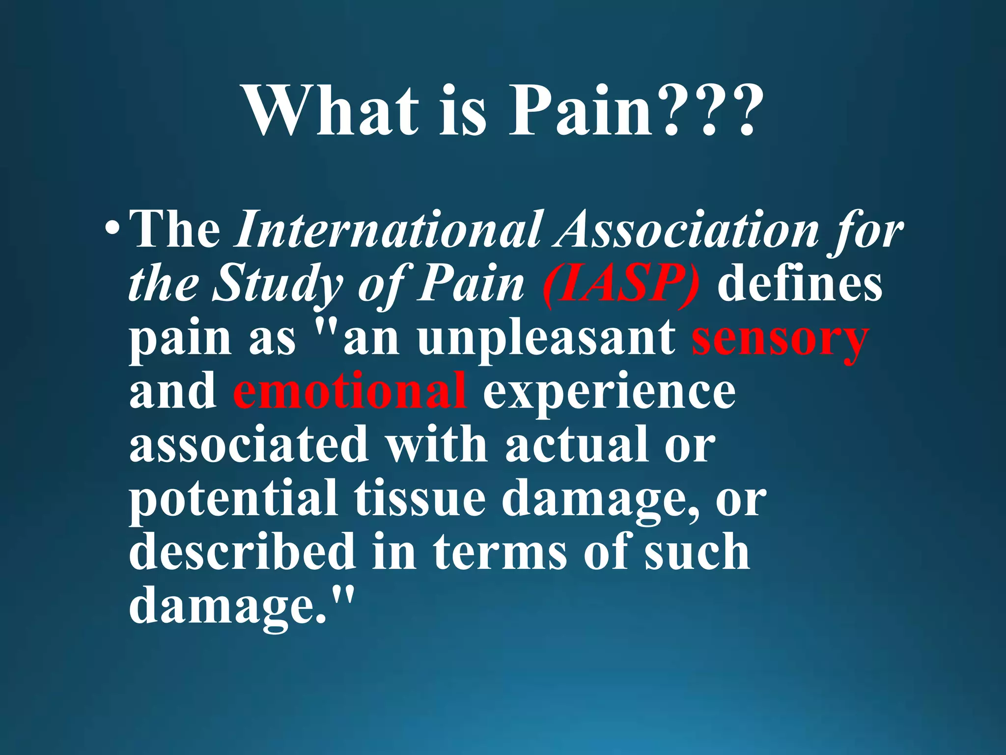 Physiology of pain pathways | PPTX