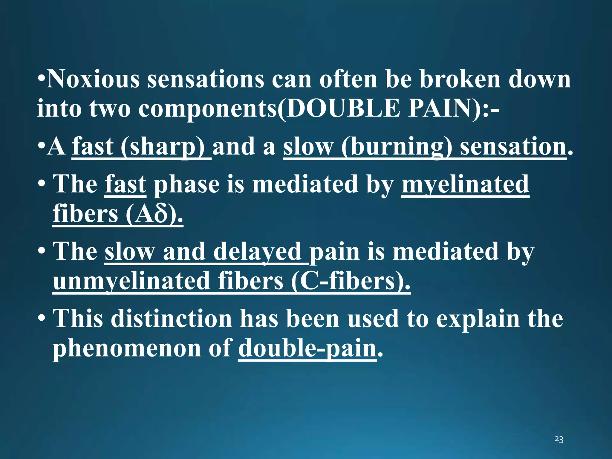 Physiology of pain pathways | PPTX