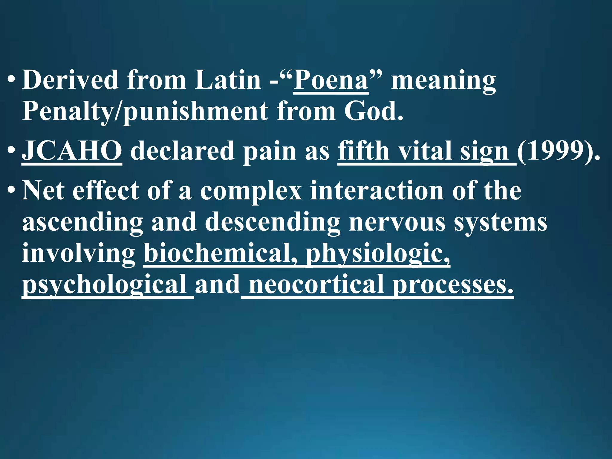 Physiology of pain pathways | PPTX