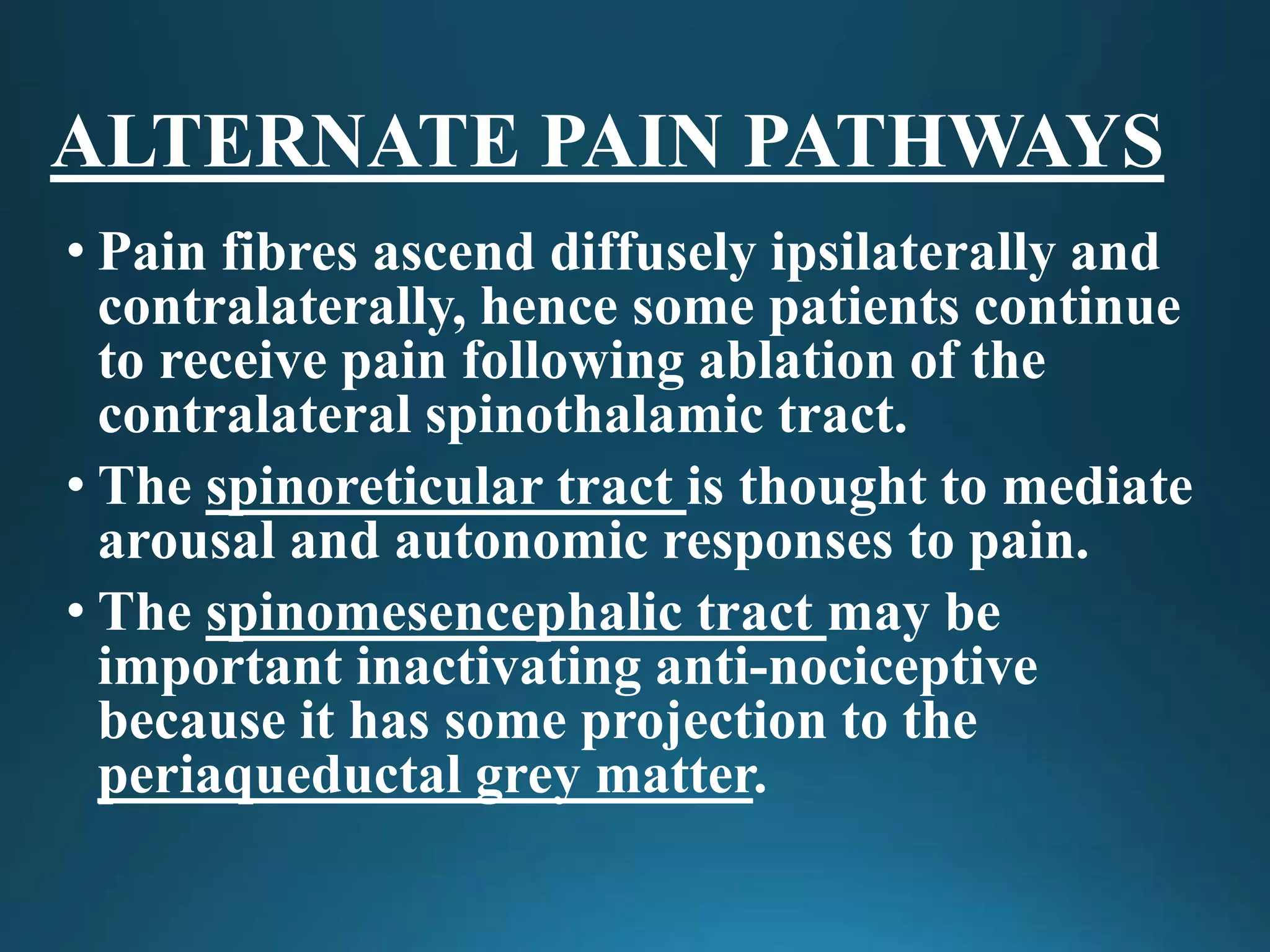 Physiology of pain pathways | PPTX