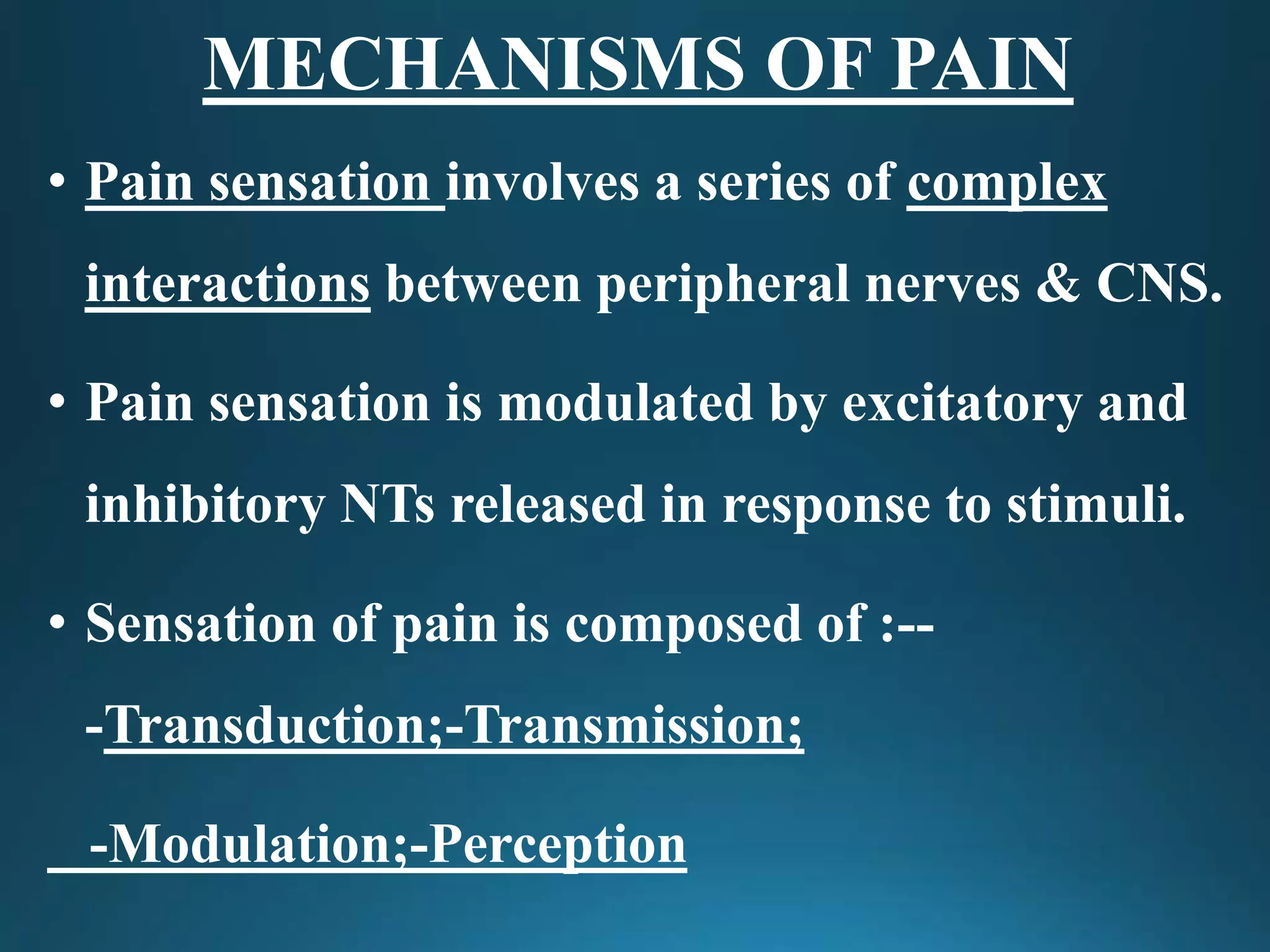 Physiology of pain pathways | PPTX