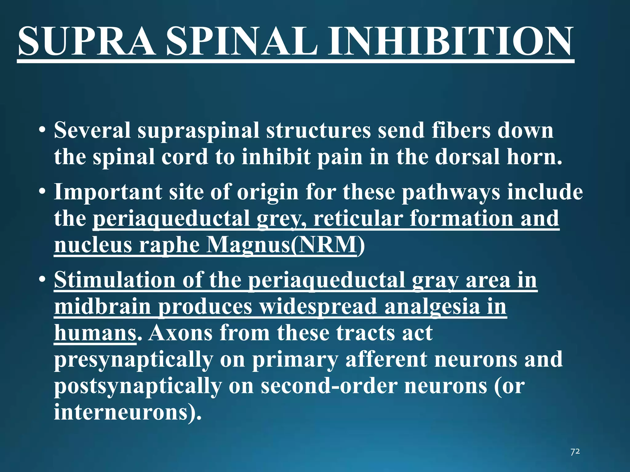 Physiology of pain pathways | PPTX