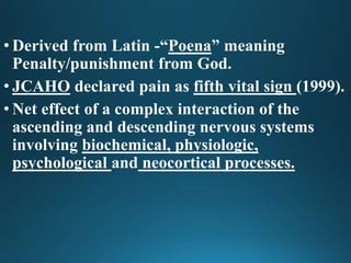 Physiology of pain pathways | PPTX