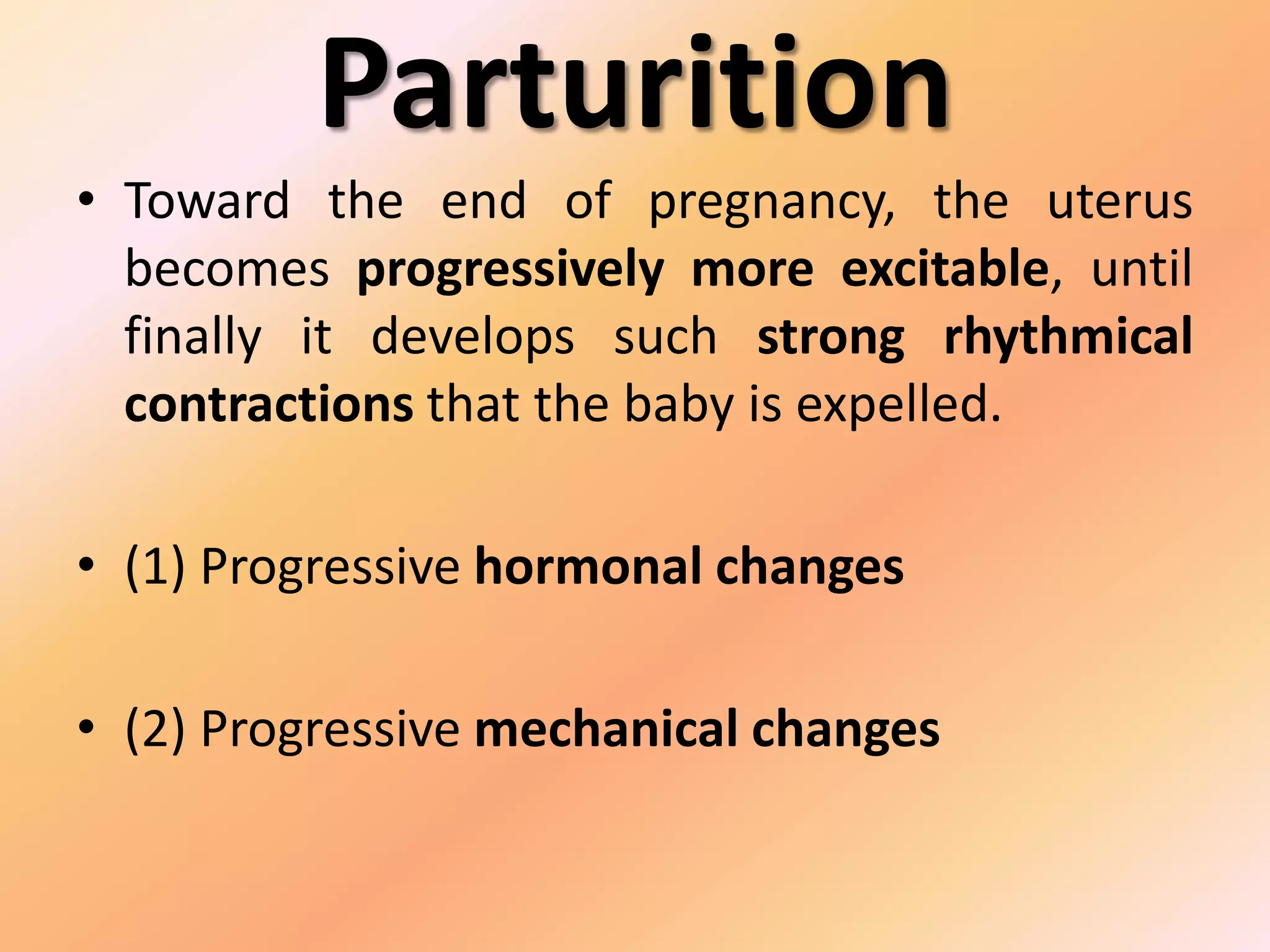 Physiology of parturition | PPTX