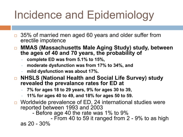 Physiology of penile erection, pathophysiology evaluation & management ...