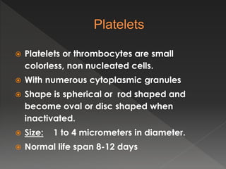 Physiology of platelets | PPTX