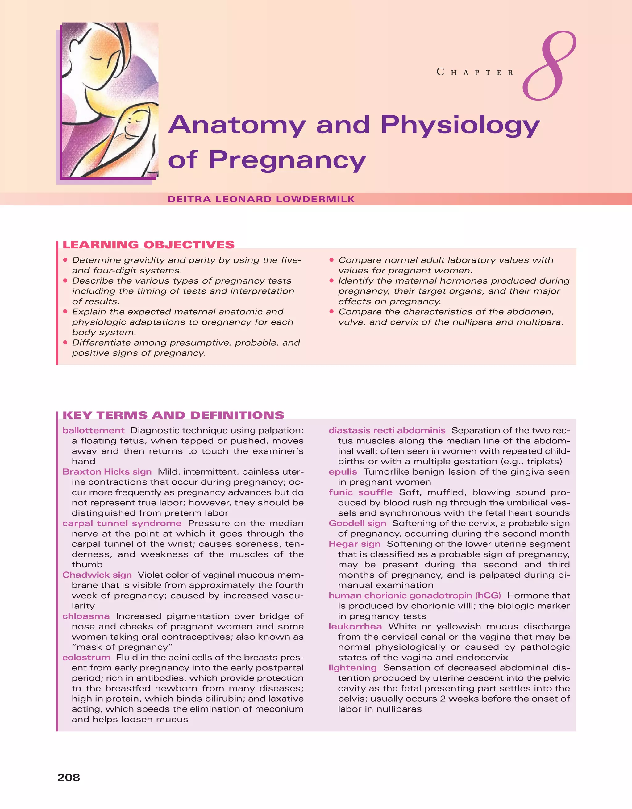 Physiology of pregnancy | PDF
