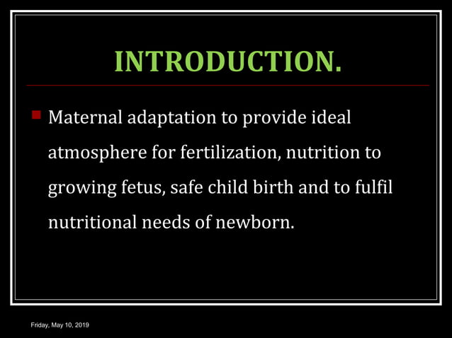 PHYSIOLOGY OF PREGNANCY | PPT | Infertility | Reproductive Health