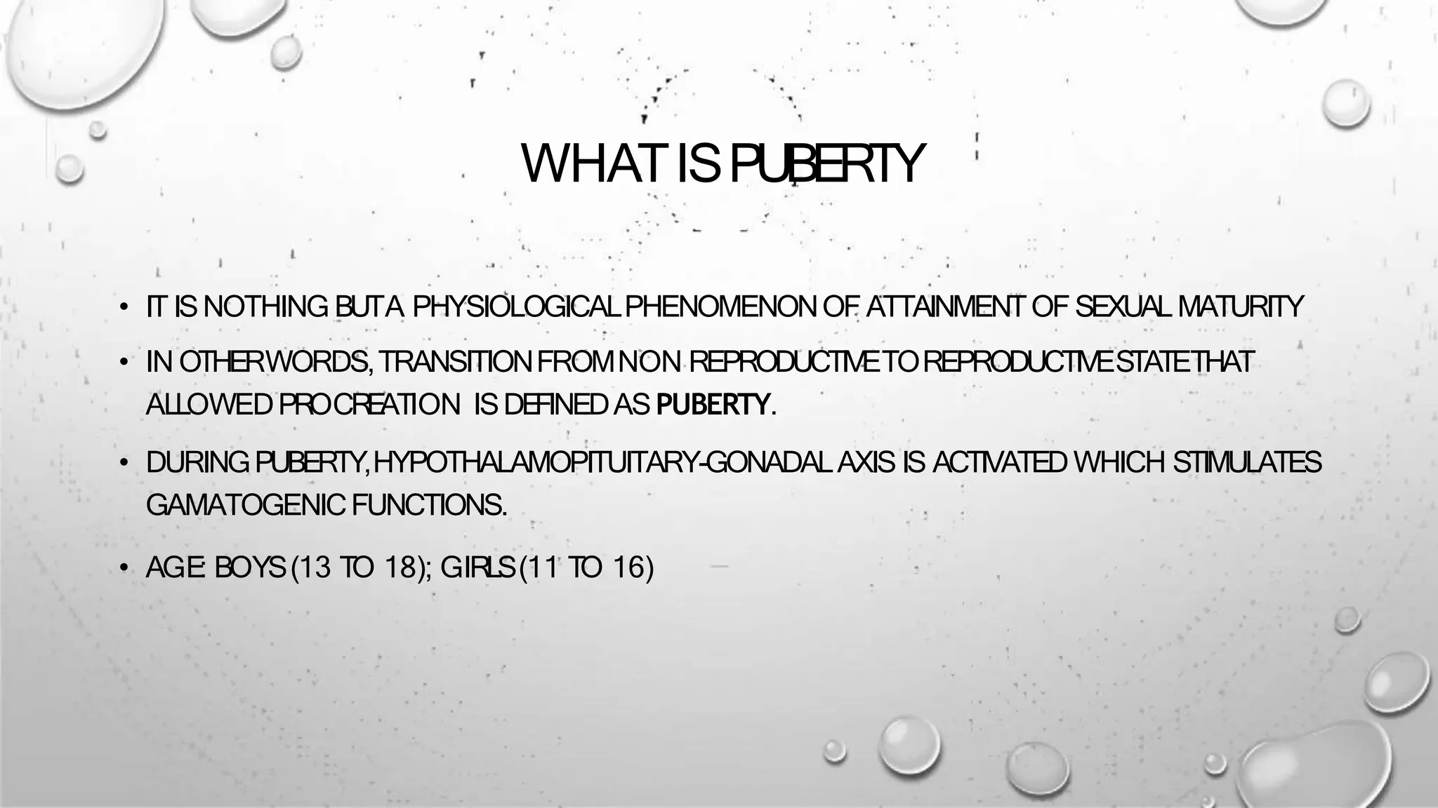 Physiology of Puberty is very important for transformation | PPTX