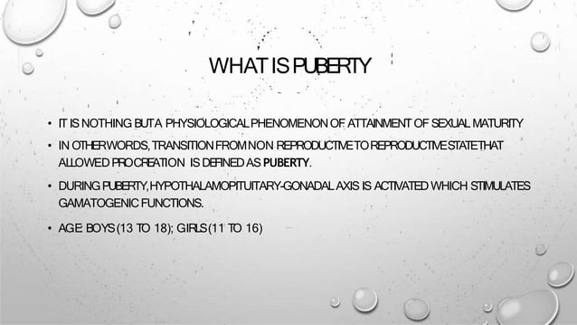 Physiology of Puberty is very important for transformation | PPT