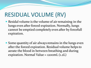 Physiology of Respiratory System | PDF