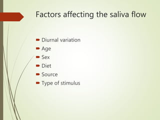 Physiology of saliva | PPTX