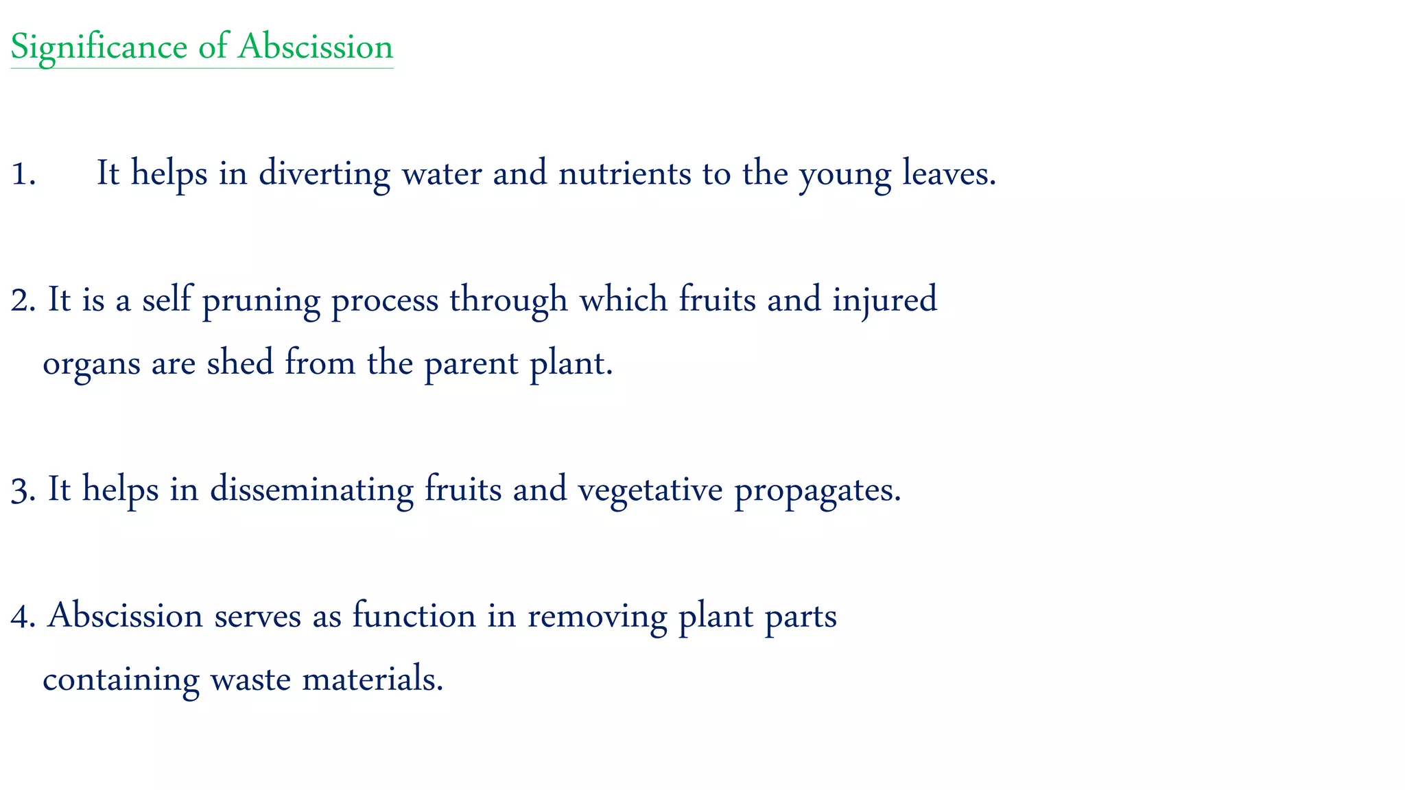Physiology of Senescence and Abscission | PPTX