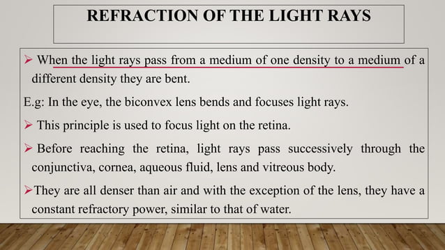 Physiology of sight | PPTX | Eye and Vision Conditions | Diseases and ...