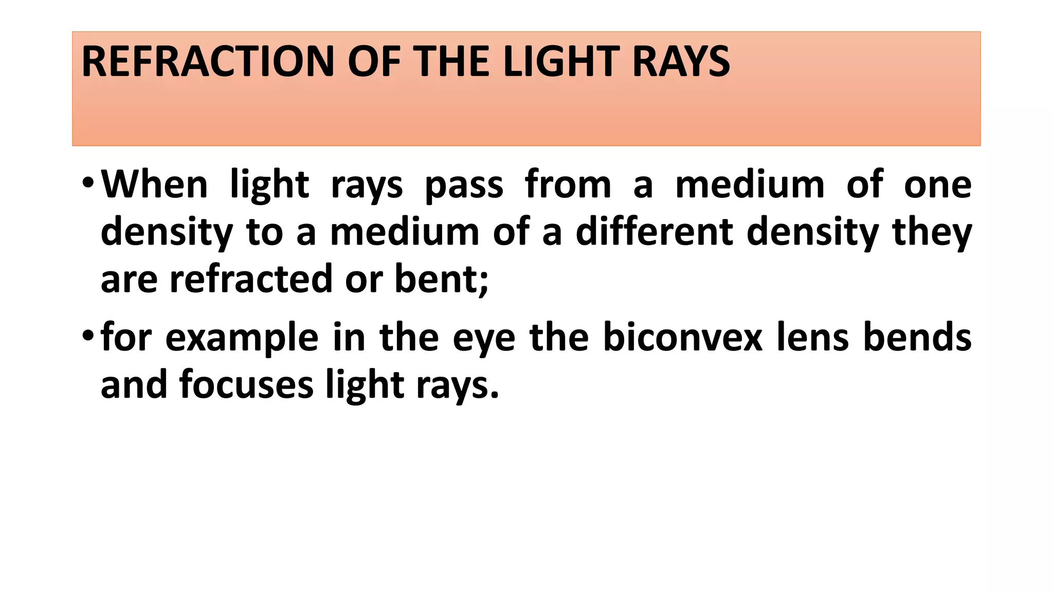 Physiology of sight and the eye | PPTX