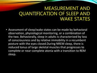 Physiology of sleep - medical information | PPTX