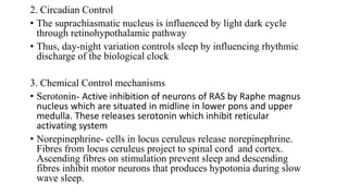 Physiology of Sleep constituents - Types of sleep , disorders | PDF
