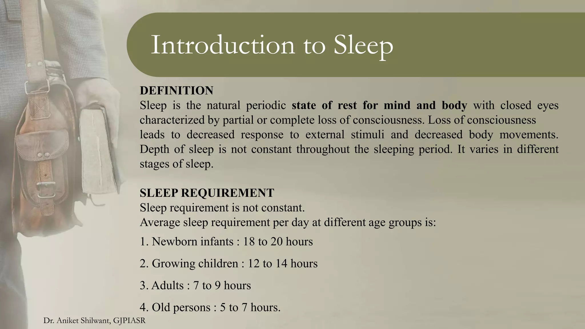 PHYSIOLOGY OF SLEEP & DREAMS | PPTX