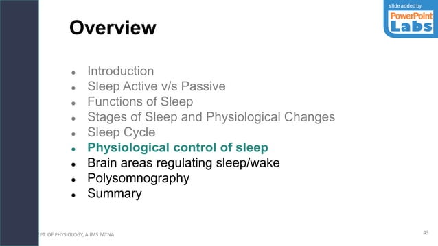 Physiology of sleep and polysomnography | PDF