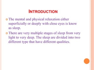 Physiology of sleep by jimmy | PPTX