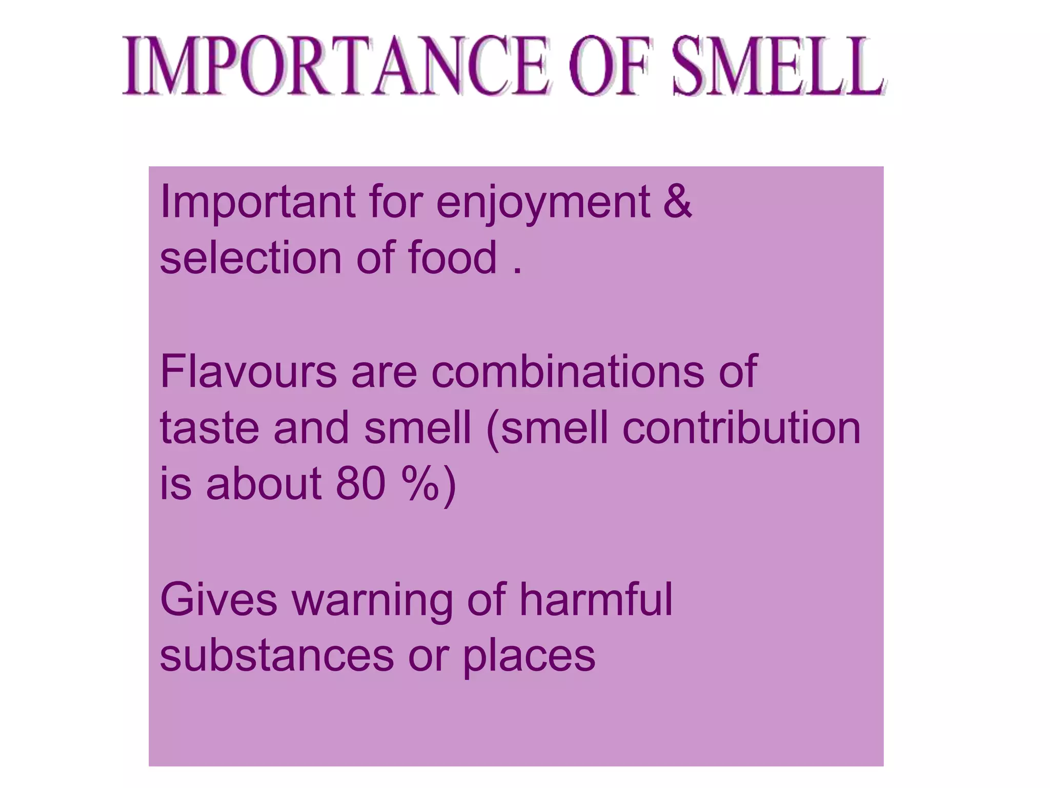 Physiology of smell | PPTX