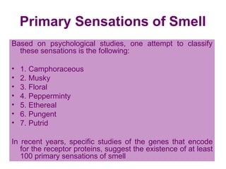 Physiology of smell | PPT