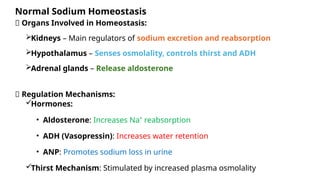 Physiology of Sodium Homeostasis – Causes & Management.pptx