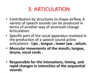 Physiology of speech and swallowing | PPTX