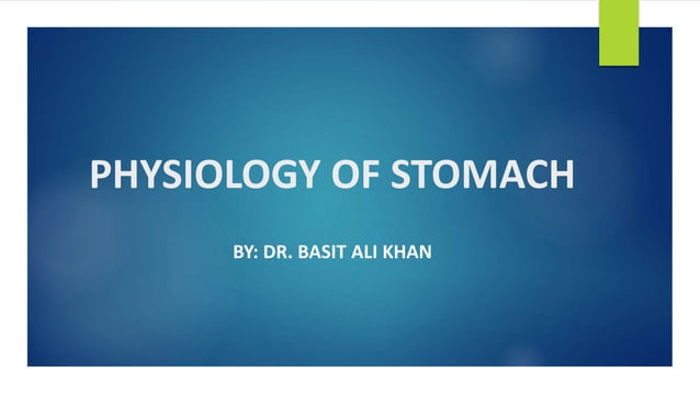 Physiology of stomach | PPTX | Endocrine and Metabolic Diseases ...