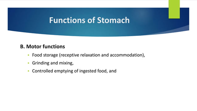 Physiology of stomach | PPTX | Endocrine and Metabolic Diseases ...