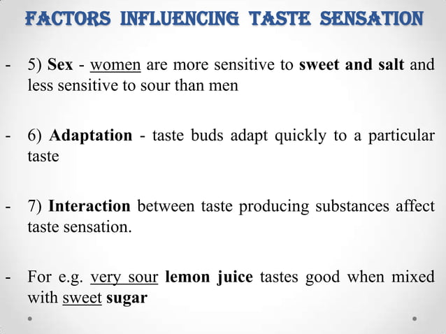 Physiology of taste | PPTX | Chemistry | Science