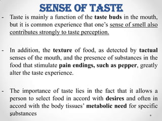 Physiology of taste | PPTX